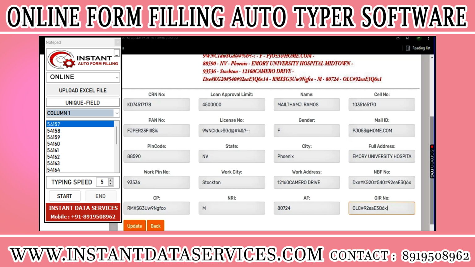 Auto Form Filling Software